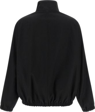 Courr&egrave;ges Buckle-Collared Bomber Jacket - Black