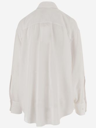 SA SU PHI Womens Silk Shirt White