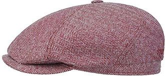 Stetson Casquette Hatteras Classic Wool Homme - Type Gavroche Laine avec visière, Doublure, Doublure Automne-Hiver - 62 cm Rouge foncé