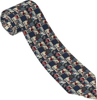 Generic Cravate DAffaires Imprim&eacute; &Agrave; Carreaux Vintage &Agrave; Roses Formelle Cravates &Eacute;l&eacute;gant Cravate Pour Hommes Pour Accessoires Affaires Mariage