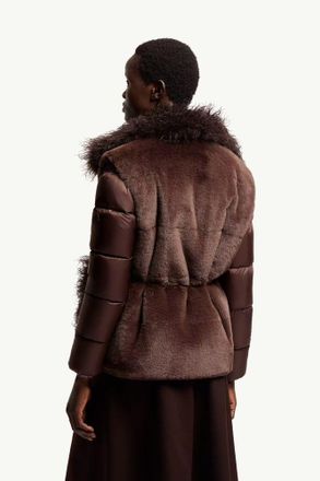 Moncler Fur-Trimmed Quilted Down Jacket