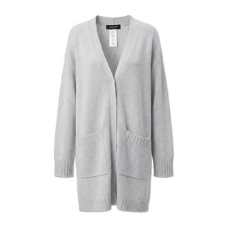Fabiana Filippi Femme, Pulls, Gris, Taille: 42 FR Cardigan avec poches
