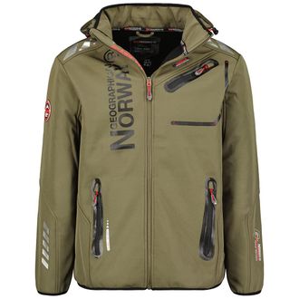 Geographical Norway Royaudb Men Softshelljacke Distribrands Production mit Kapuze Wasserdicht Outdoor Taktische Atmungsaktive Jacke f&uuml;r Wandern Skifahren Herbst Winter Fr