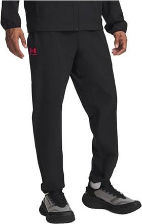 Under Armour Pantalon de jogging tiss&eacute; Vibe pour homme, Noir/rouge racer, Taille S