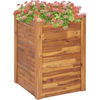 vidaXL Lit sur&eacute;lev&eacute; de jardin 60x60x84 cm Bois massif dacacia vidaXL