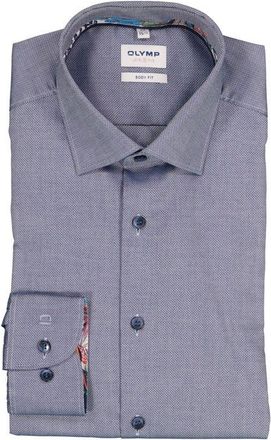 Olymp Herren Hemden blau meliert