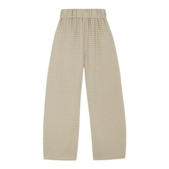 Cortana Nuna- beige karierte Jacquardhose - - Trousers - Damen - Beige - S