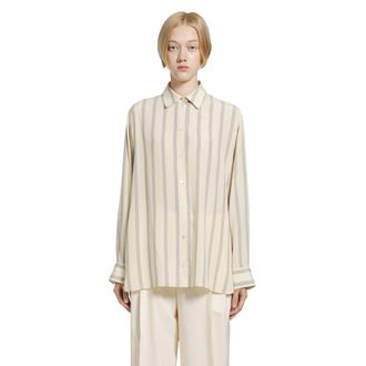 The Row Sisilia Pinstriped Silk Shirt