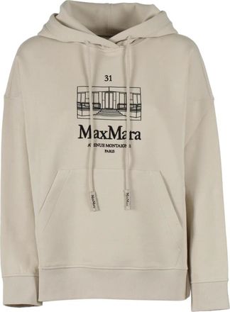 Max Mara Homme, Sweatshirts et sweats &agrave; capuche, Blanc, Taille: XS Felpa Andrea