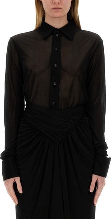 Saint Laurent Viscose Jersey Shirt - Black