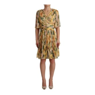 Dolce & Gabbana Gelbes Blumenmuster Maxikleid - - Dresses - Damen - Gelb - XS
