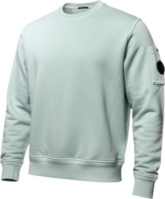 C.P. Company C.p. Company, Homme, Sweatshirts et sweats &agrave; capuche, Bleu, Taille: 2XL Diagonal Crew Neck Resist Dyed Sweat