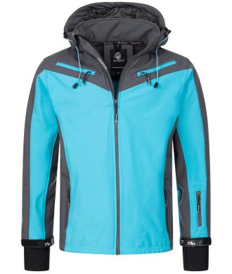 Rock Creek Herren Softshell Jacke Outdoor Jacke Windbreaker &Uuml;bergangsjacke Anorak Kapuze Regenjacke Winterjacke Herrenjacke Jacket H-286 Dunkelgrau 2XL