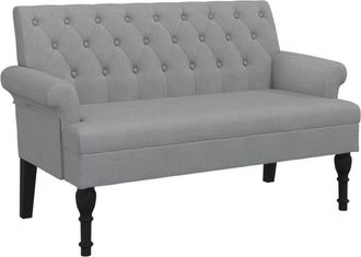 vidaXL Vidaxl - Banc avec dossier gris clair 120x62x75,5 cm tissu