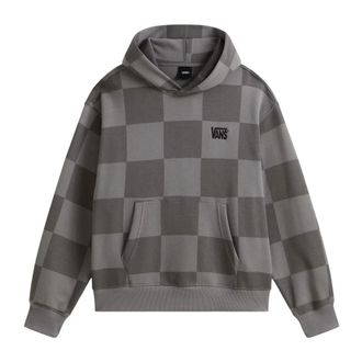 Vans Tonal Check Stretch Logo Pullover - - Sweatshirts & Hoodies - Herren - Grau - M