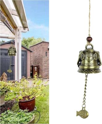 Generic H&auml;ngender Garten 2 st&uuml;cke Furin Windspiele Gusseisen Pagode mit Glocke Outdoor Home Garten Patio Dekor Verzierung (Color : Elephant)