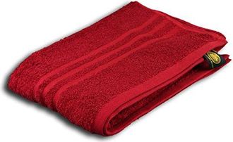 Gözze Elegantes Handtuch 2er-Set, Sylt, 100% Baumwolle, Dichtes Grundgewebe (440 g/m²), 50 x 100 cm - Bordeaux