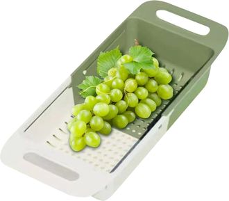 Generic Sintegino - Ausziehbarer Abflusskorb f&uuml;r K&uuml;chensp&uuml;le, K&uuml;chenfilter auf dem Waschbecken - Obstwaschmaschine, Korb f&uuml;r Waschbecken, Obstwaschschale f&uuml;r