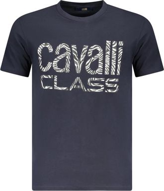 Cavalli Kurz&auml;rmeliges T-Shirt - - Tops - Herren - Blau - 2XL