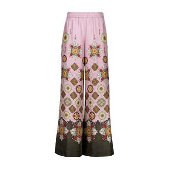 La DoubleJ Femme, Pantalons, Multicolore, Taille: 36 FR Silk Twill Palazzo Pants