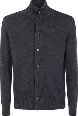 Zanone Homme, Pulls, Gris, Taille: XL Cardigan col roul&eacute; Chioto