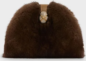 Giuseppe Zanotti OPHELIA FURRY BAG Brieftasche