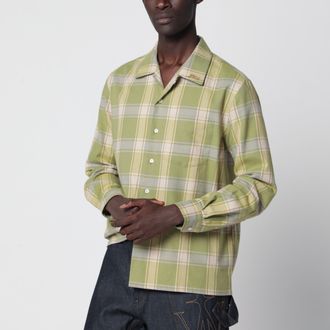 J.W.Anderson Checked apple green cotton flannel shirt