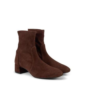 Stuart Weitzman Bottines Maeve en cuir de ch&egrave;vre daim