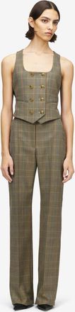 Alexander McQueen Hochtaillierte Country Check Couture-Hose - Item 858535QJAFR9101