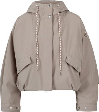 Moncler Femme, Vestes, Beige, Taille: 42 FR Veste Courte en Duvet Eucalyptus