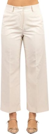 Max Mara Femme, Pantalons, Blanc, Taille: 36 FR Zircone Wide Pantalons