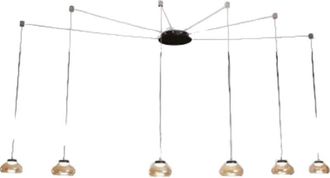 Fabas Luce Fabas Luce - Arabella LED-Hängeleuchter aus Metall und geblasenem Glas, bernsteinfarben 3547-46-125 Fabas Luce