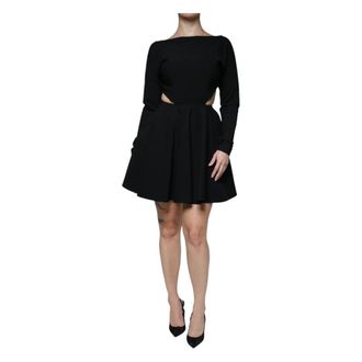 Dolce & Gabbana Cut Out A-line Lang&auml;rmeliges Minikleid - - Dresses - Damen - Schwarzk - S