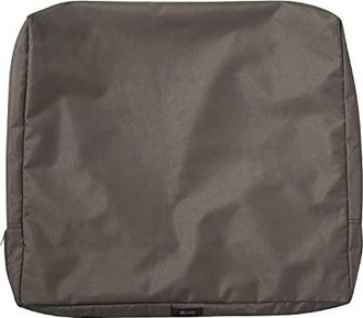 Classic Accessories Ravenna Patio Back Cushion Slip Cover, Dark Taupe, 21 x 20 x 4