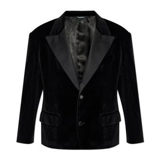Dolce & Gabbana Samtblazer - - Jackets - Herren - Schwarzk - S