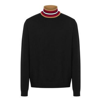 Moschino Schwarz/Kamel Rollkragenpullover - - Knitwear - Herren - Schwarzk - S