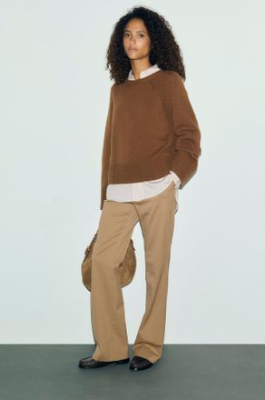 Gerard Darel Pull col rond en laine m&eacute;rinos - RIVE - Cigare