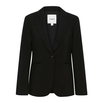 Soaked In Luxury Kurzer Schwarzer Blazer mit V-Ausschnitt - - Jackets - Damen - Schwarzk - XL