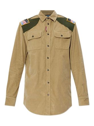 Dsquared2 Hemd aus Cord - Nude