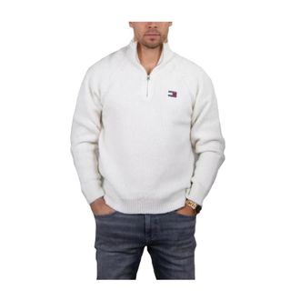 Tommy Hilfiger Vielseitiger Strickpullover mit Rei&szlig;verschluss - - Knitwear - Herren - Wei&szlig; - XL
