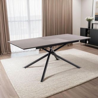 M&S Collection M&s - Table à manger extensible 160/200x90x76 cm effet pierre grise - mindy