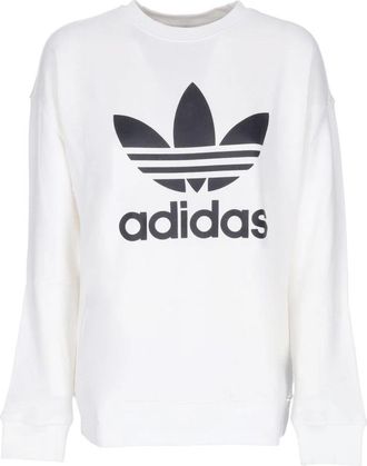 adidas Crewneck Sweatshirt mit Trefoil-Logo - - Sport - Damen - Wei&szlig; - L