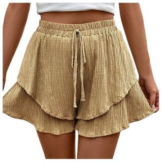 Generic Short De Randonn&eacute;e Femme Leger avec Poches Taille Invisible Pied Moulant Volley Marron Escalade Tissu Cotele Maille Sarouel Assorti Skate Int&eacute;rieur 5 