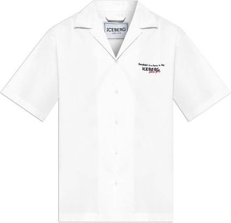 Iceberg Homme, Chemises, Blanc, Taille: XL T-shirt &agrave; manches courtes