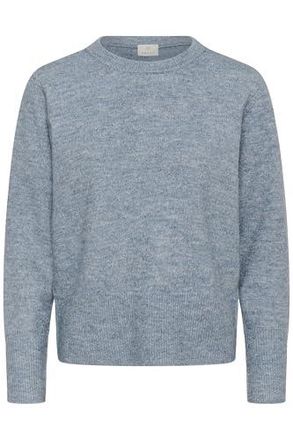 Kaffe Womens Pullover Round Neck Melange Knit Regular Fit Long Sleeves