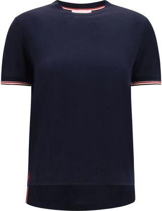 Thom Browne Wollmischungs-T-Shirt - - Tops - Damen - Blau - S