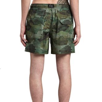 Palm Angels Camouflage Polyester Swim Shorts - Green