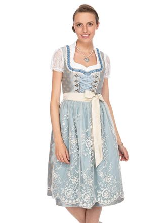 Stockerpoint Damen Dirndl Lana Dirndl, per Pack Mehrfarbig (hellblau-Creme hellblau-Creme), 34 (Herstellergr&ouml;&szlig;e: 34)