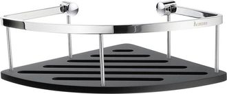 Smedbo Smedbo DK3033 Sideline Seifenkorb mit Oberfl&auml;che Solide Messing/Kupfer/Zink silber/schwarz 27 x 10 x 7,3 cm