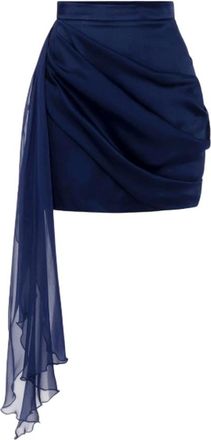 Elisabetta Franchi Femme, Jupes, Bleu, Taille: 42 FR Got9551E2 Short Skirt